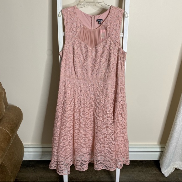 torrid | Dresses | Torrid Nwt Party Dusty Pink Lace Mesh Dress Size 6 ...